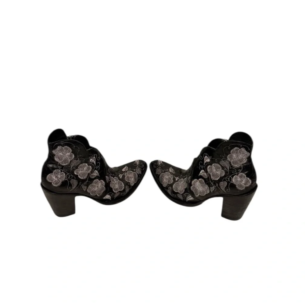 Old Gringo | Shoes | Old Gringo Black And Gray Embroidered Ankle Boots ...
